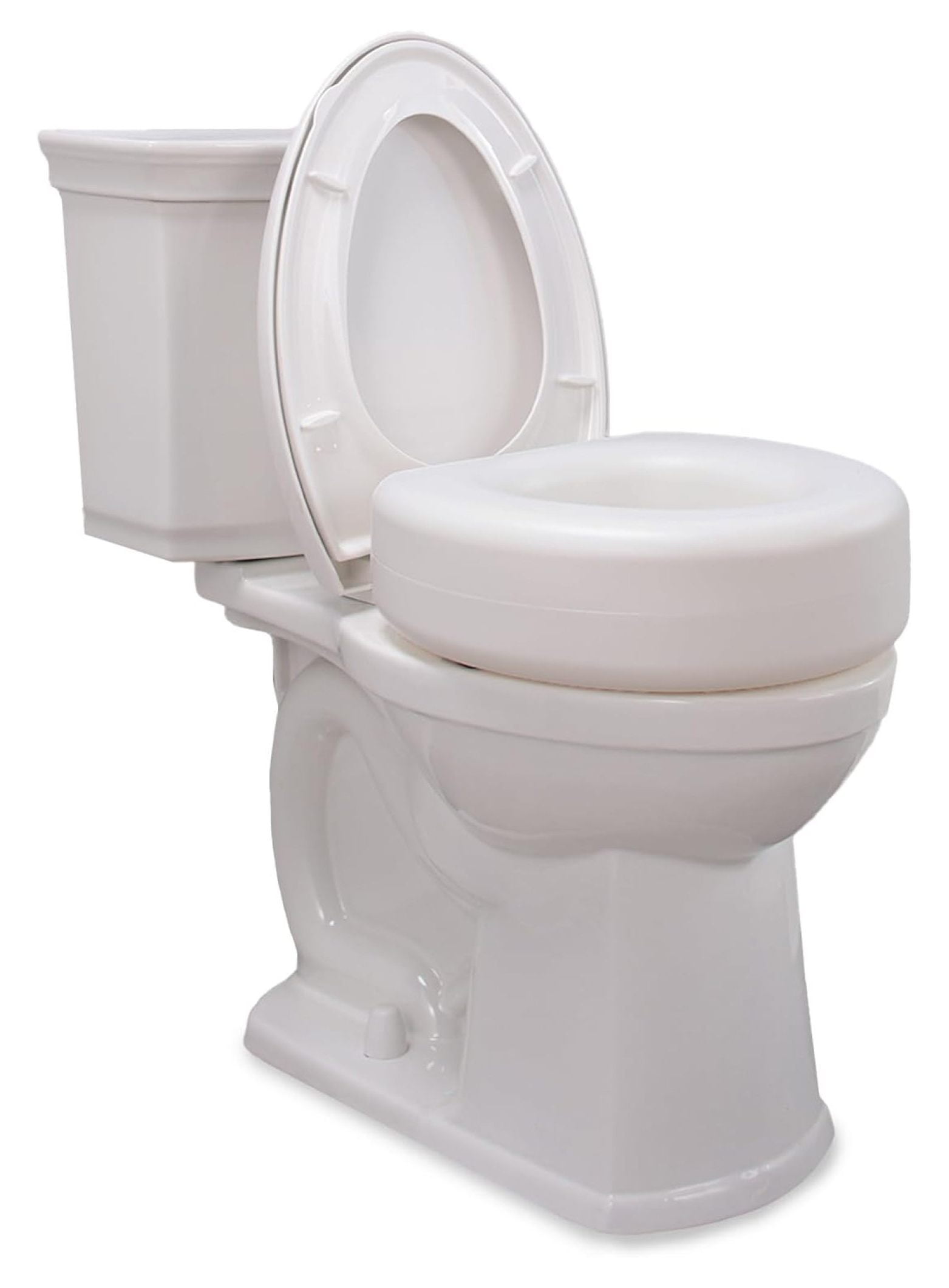 Raised Toilet Seat 4 Inch Riser - Elevated Toilet Seat for Seniors ...