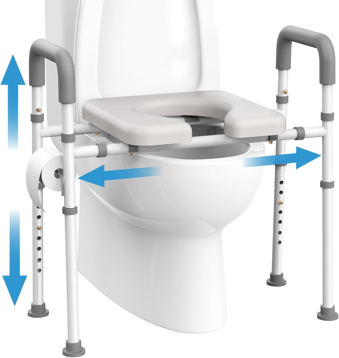 Raised Toilet Seat with Handles, FSA/HSA Eligible Toilet Seat Risers ...
