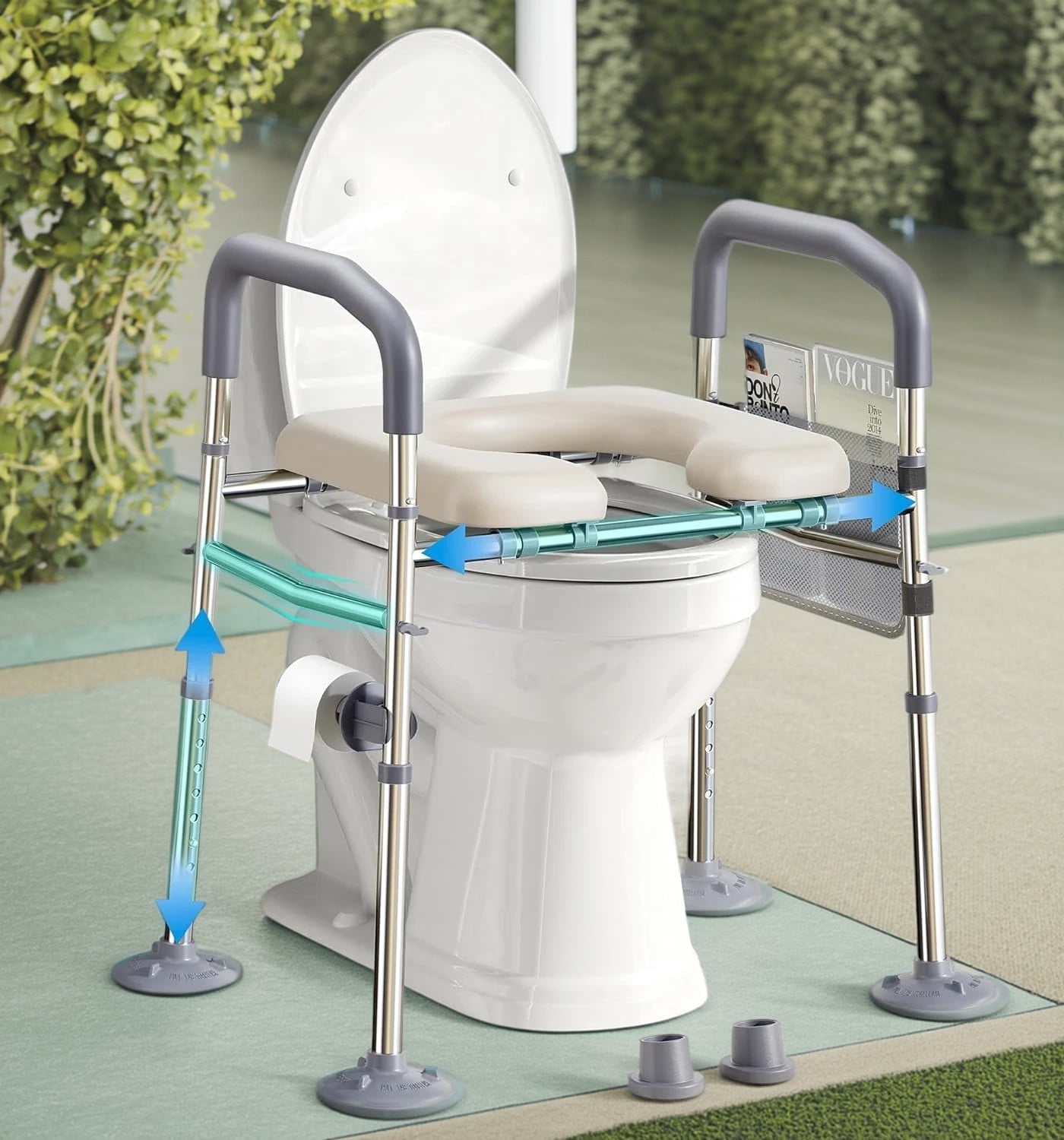 Bluelog Raised Toilet Seat with Handles, FSA HSA Width & Height ...