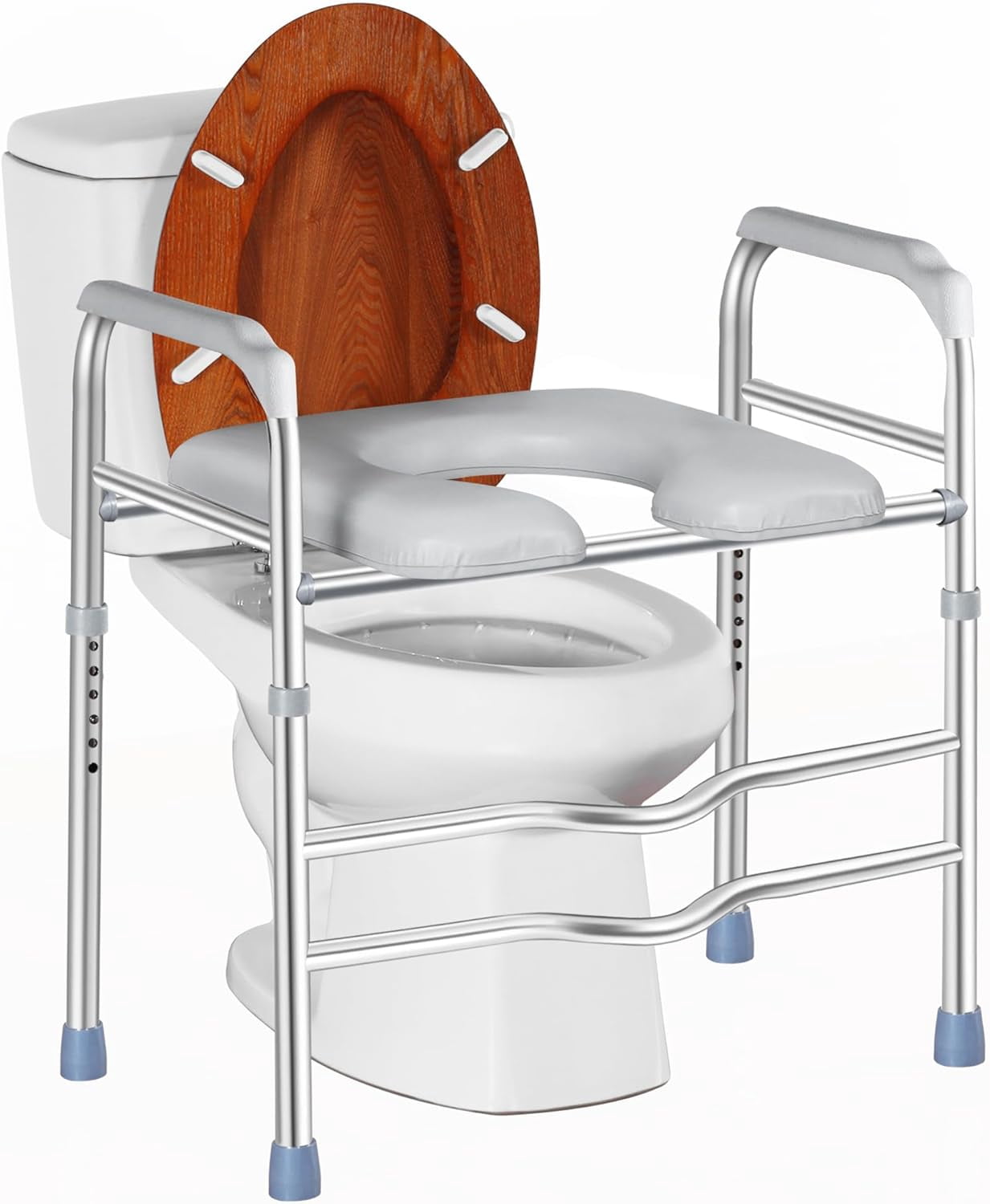 Raised Toilet Seat with Handles, Heavy Duty Toilet Seat Riser for ...