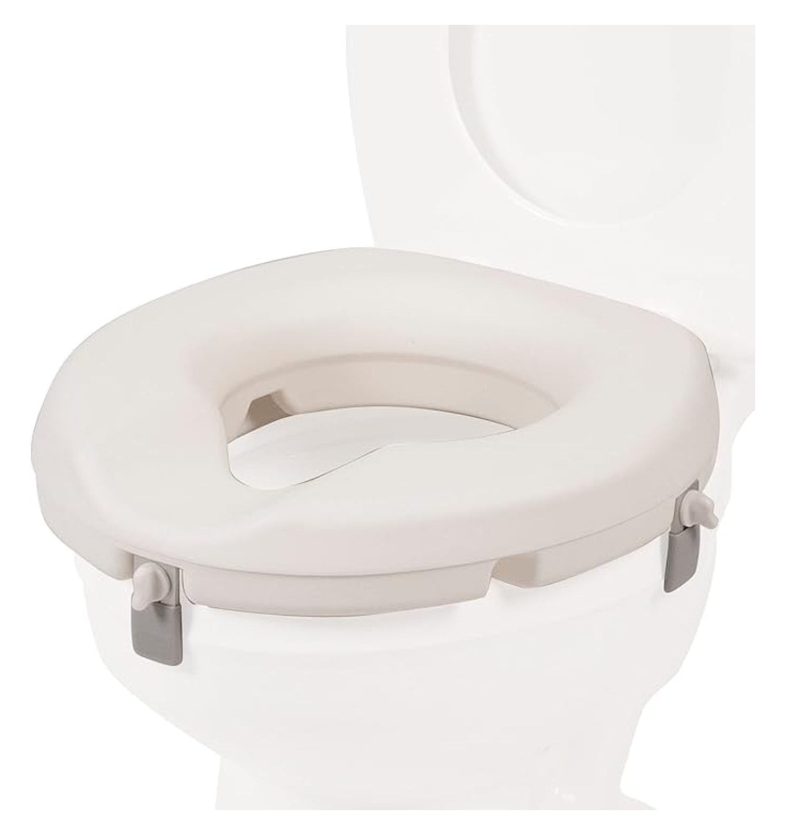 Raised Toilet Seat, Increase Height Over Commode, Elevated, White, 3 ...