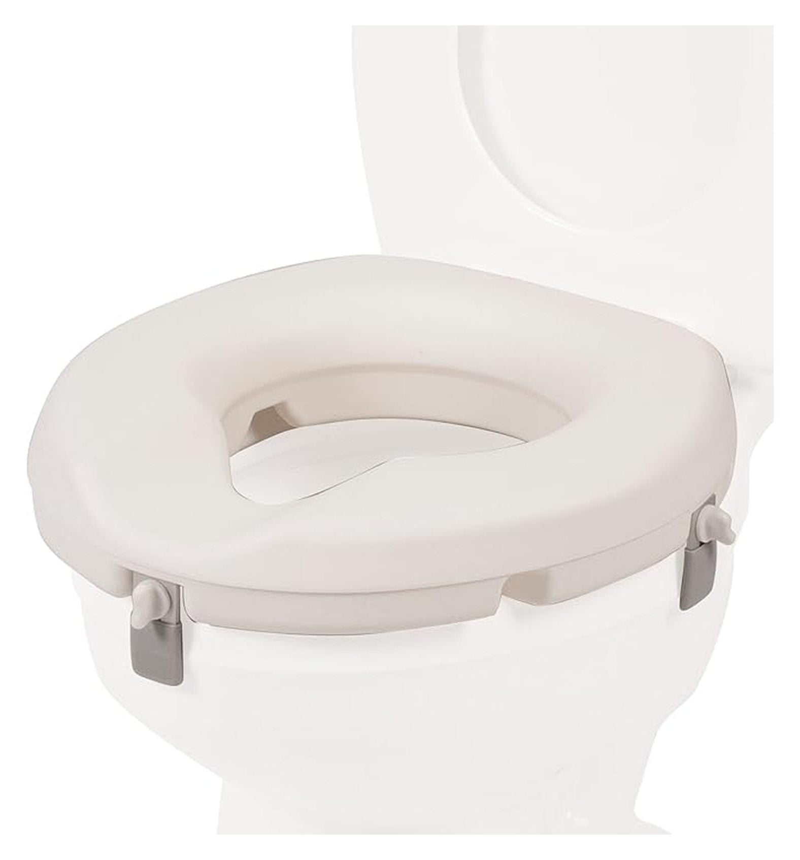 Raised Toilet Seat, Increase Height Over Commode, Elevated, White, 3 ...
