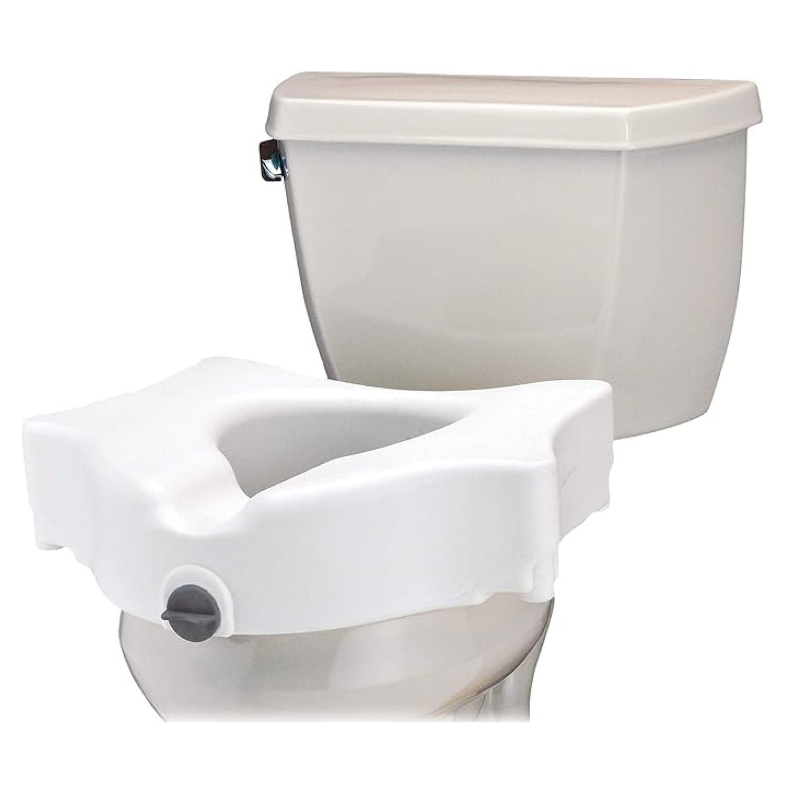 Raised Toilet Seat Riser 5 Inch Height with Locking Mechanism for ...
