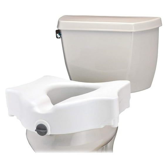 Raised Toilet Seat Riser 5 Inch Height with Locking Mechanism for ...