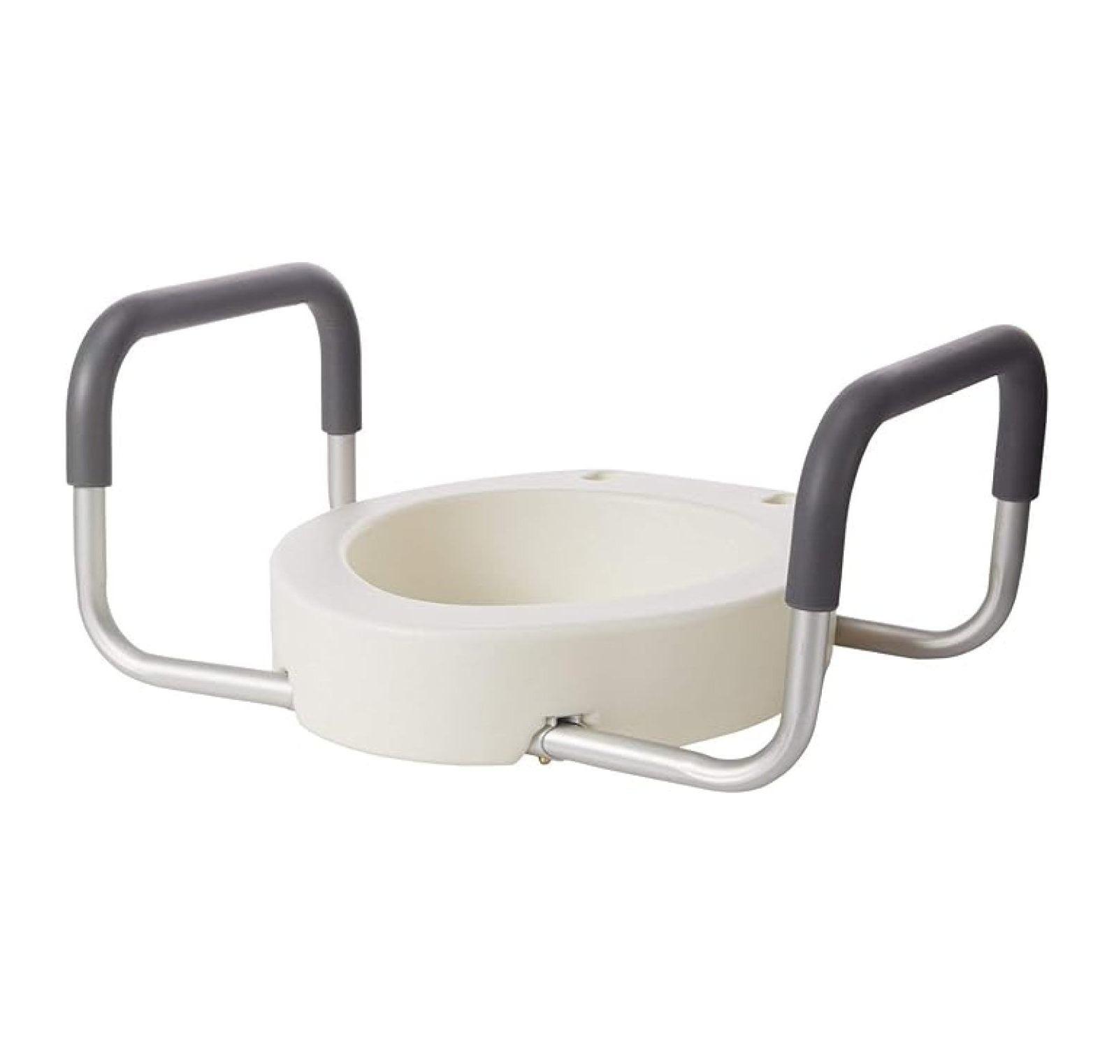 Raised Toilet Seat Riser with Removable Arms for Seniors, 3.5 Inch ...