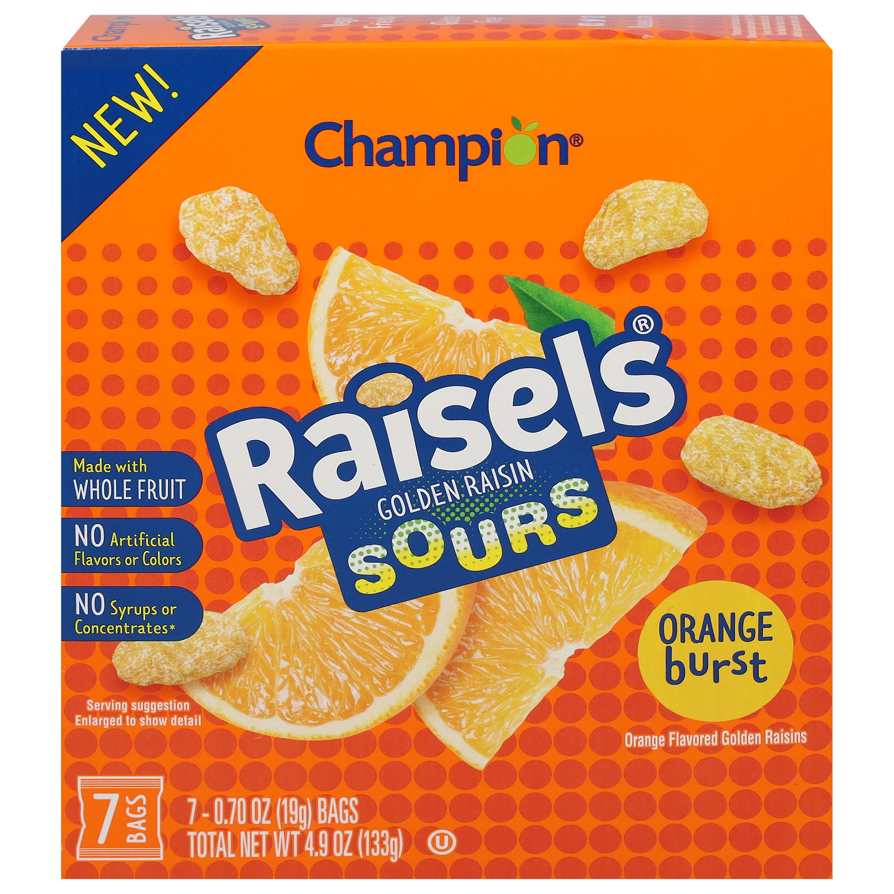 Raisels Golden Orange Raisins 4.9 oz (Pack Of 8) - Walmart.com