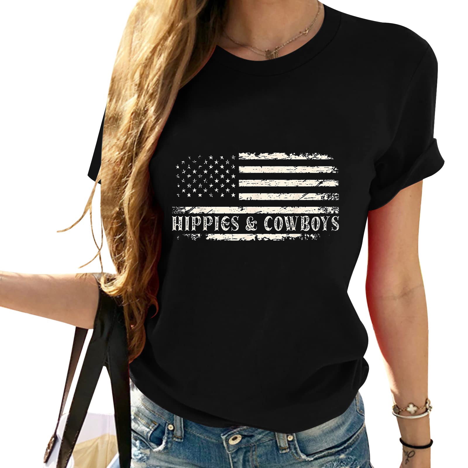 Raisin Hell With The Hippies And Cowboys Country Unique Short Sleeve T ...
