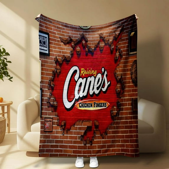 Raising Cane's Fried Chicken Finger Blanket, Soft Throw Rug for Office ...