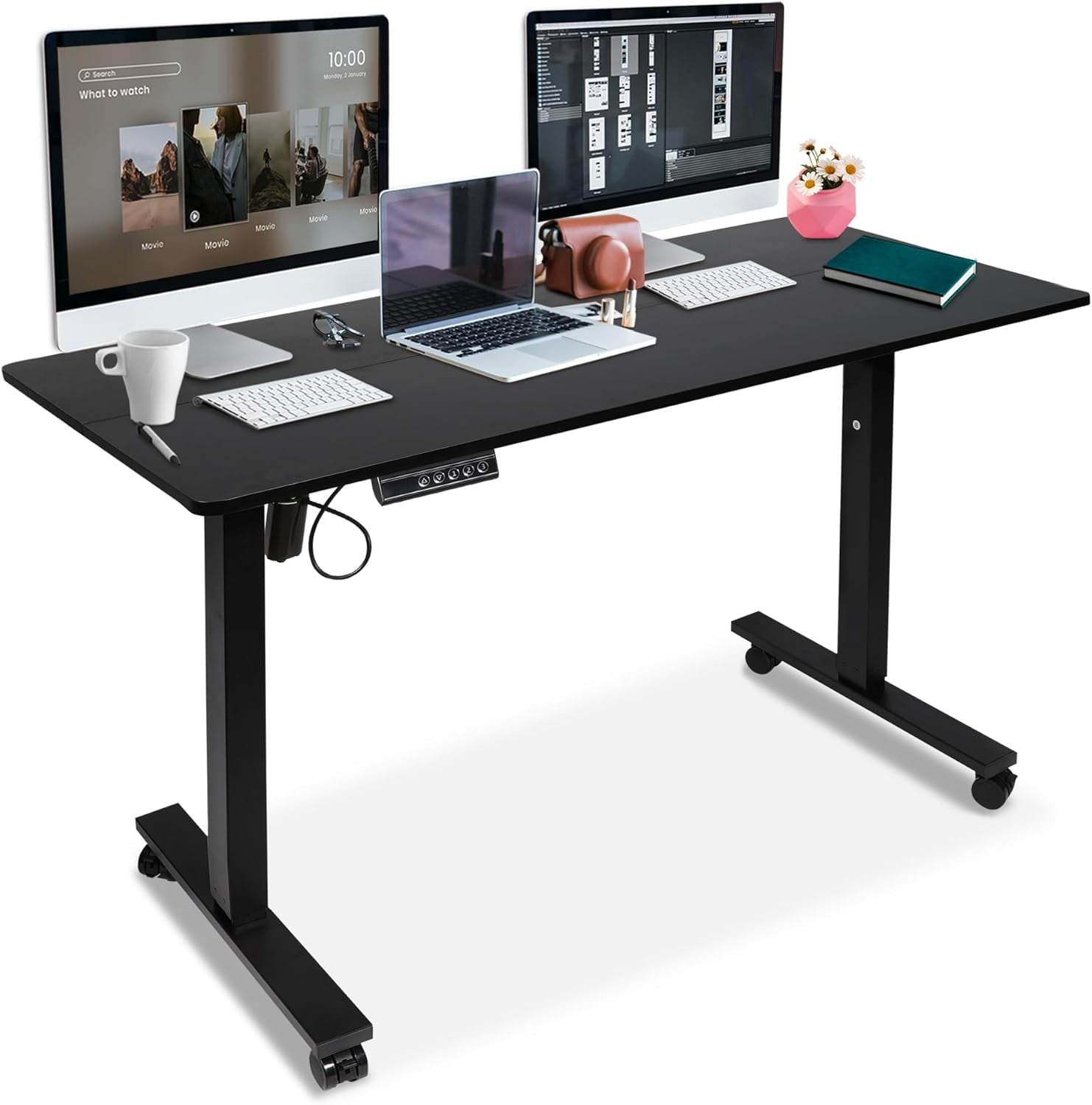 Raising Desk, Gaming Table with Smart Control for Bedroom,Gaming,Office ...