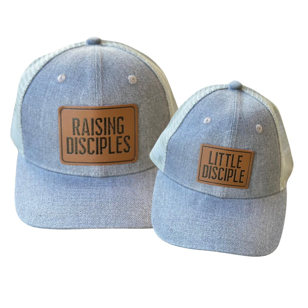 Raising Disciples Father Son Matching Hats, Leather Patch Snapback Hat ...