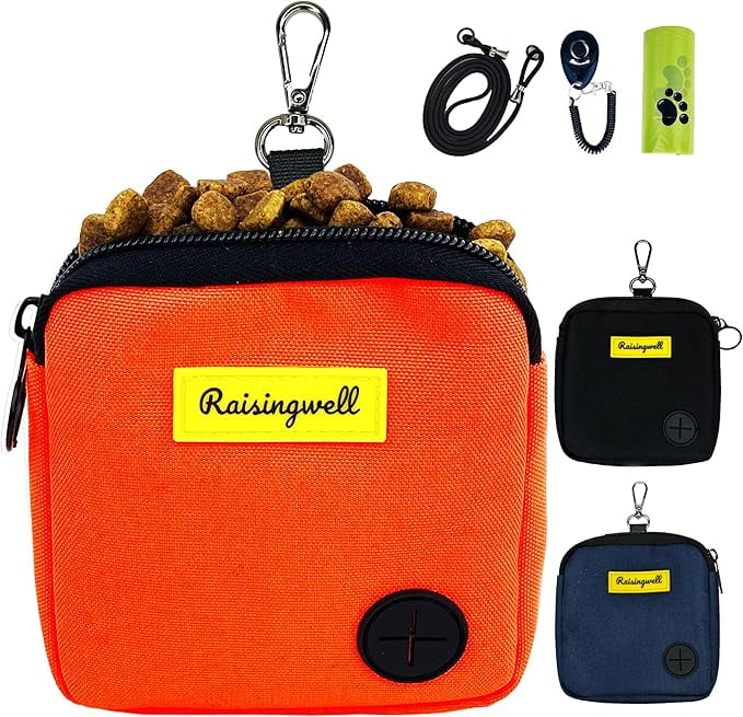 Raisingwell Dog Treat Pouch for Pet Walking and Training with Clicker ...