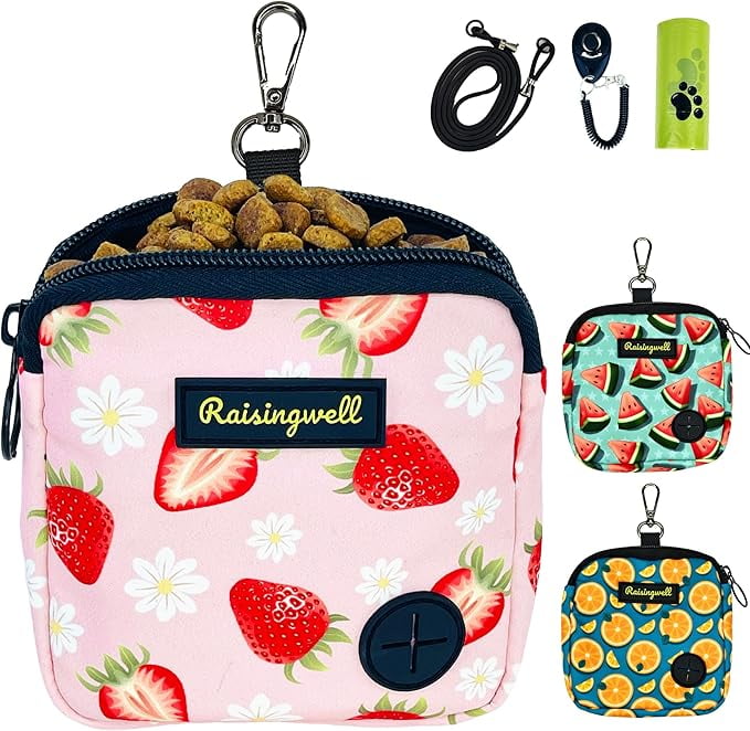 Raisingwell Dog Treat Pouch for Pet Walking and Training with Clicker ...