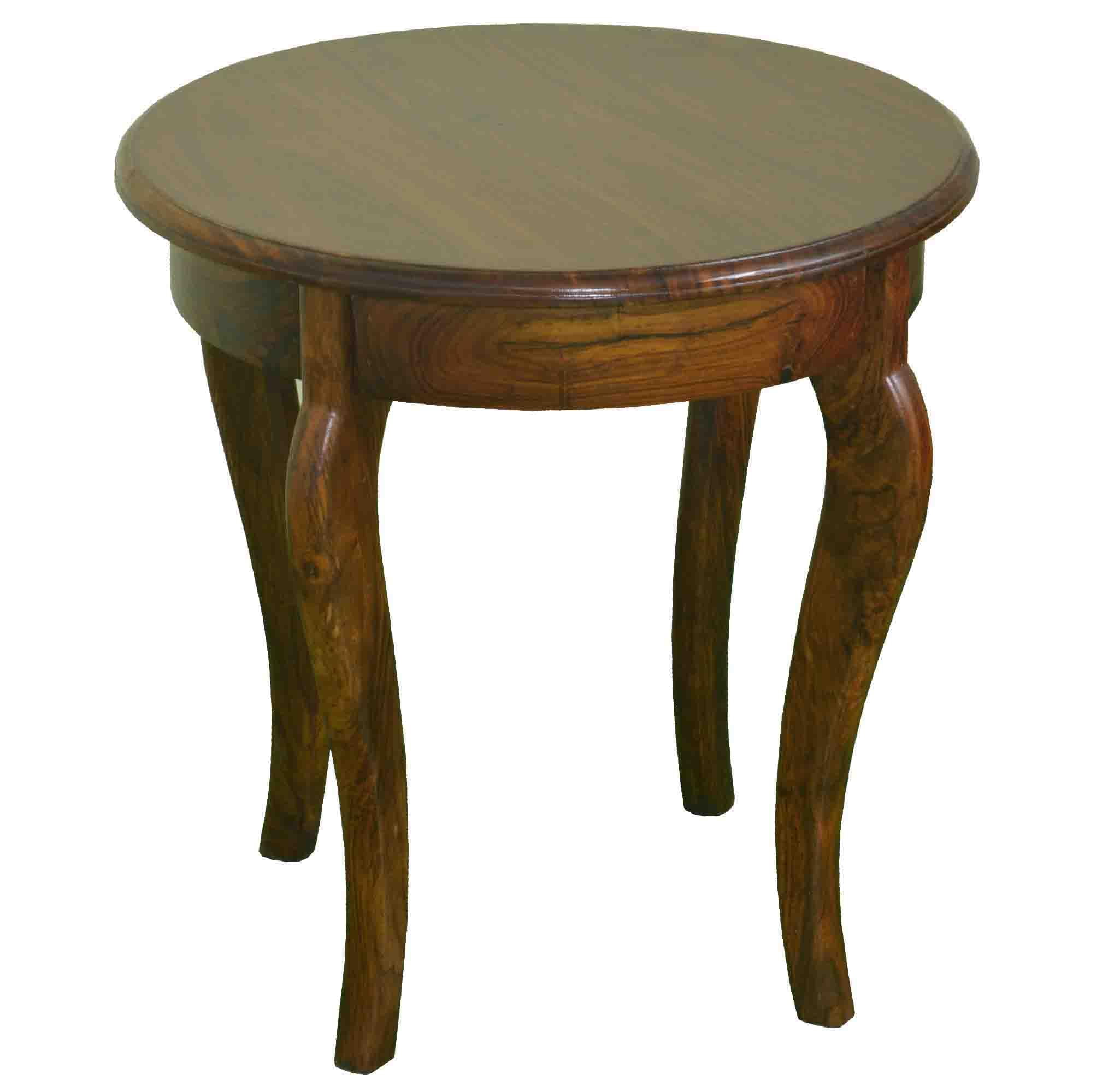Raj Handicraft Solid Wood Round Shape Side Table For Living Room | Sofa ...