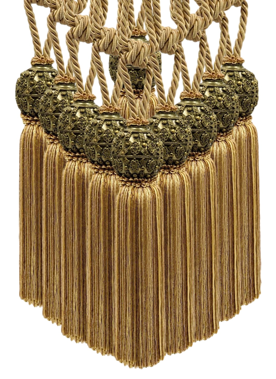 DECOPRO Raja Collection Beautiful Curtain & Drapery Tassel Tieback with ...