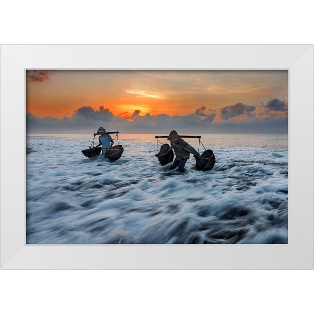 Raja, Pradeep 18x13 White Modern Wood Framed Museum Art Print Titled ...