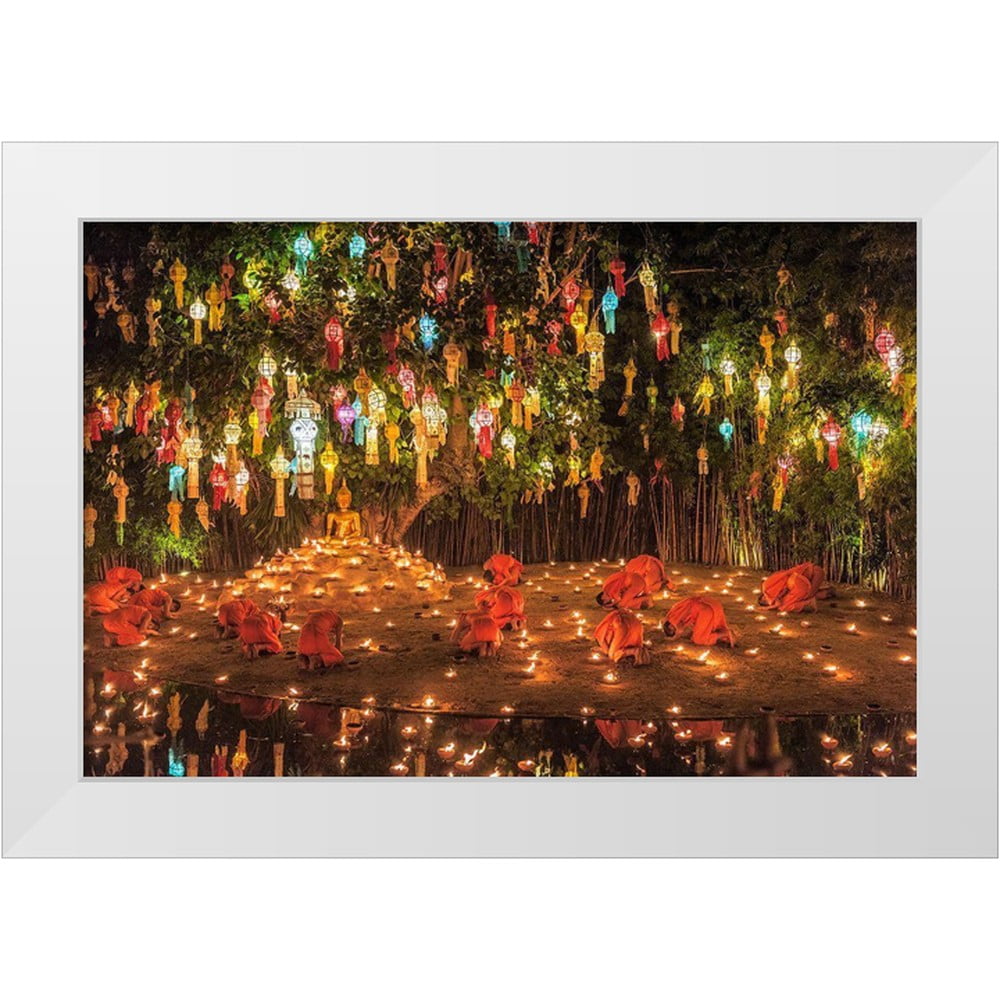 Raja, Pradeep 32x23 White Modern Wood Framed Museum Art Print Titled ...