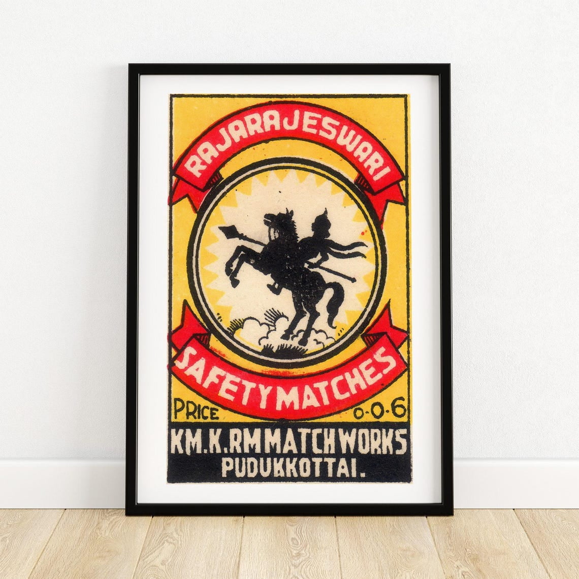 Rajarajeswari Safety Matches Art Print Vintage Matchbox Label Decor ...