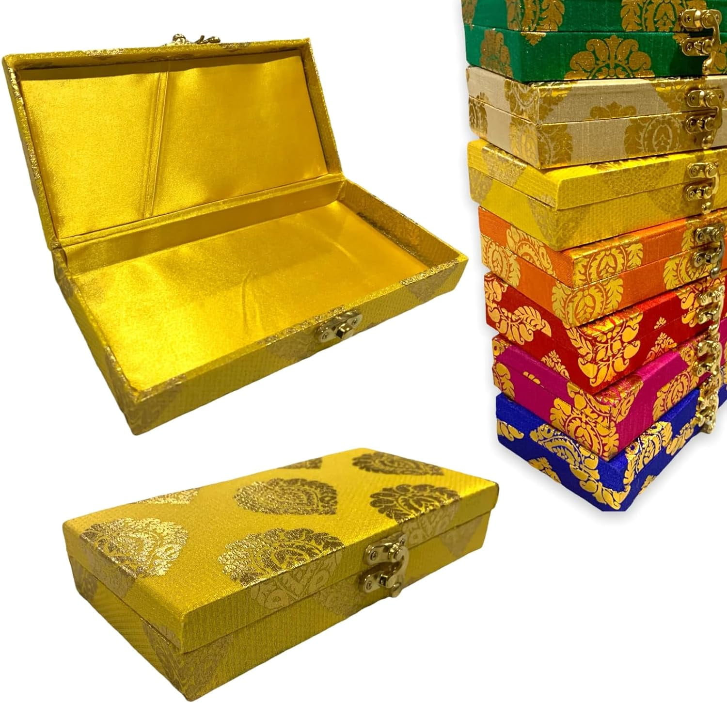 Rajasthani Decorative 10 PC Sweet Box,Fabric Brocade box for Indian ...