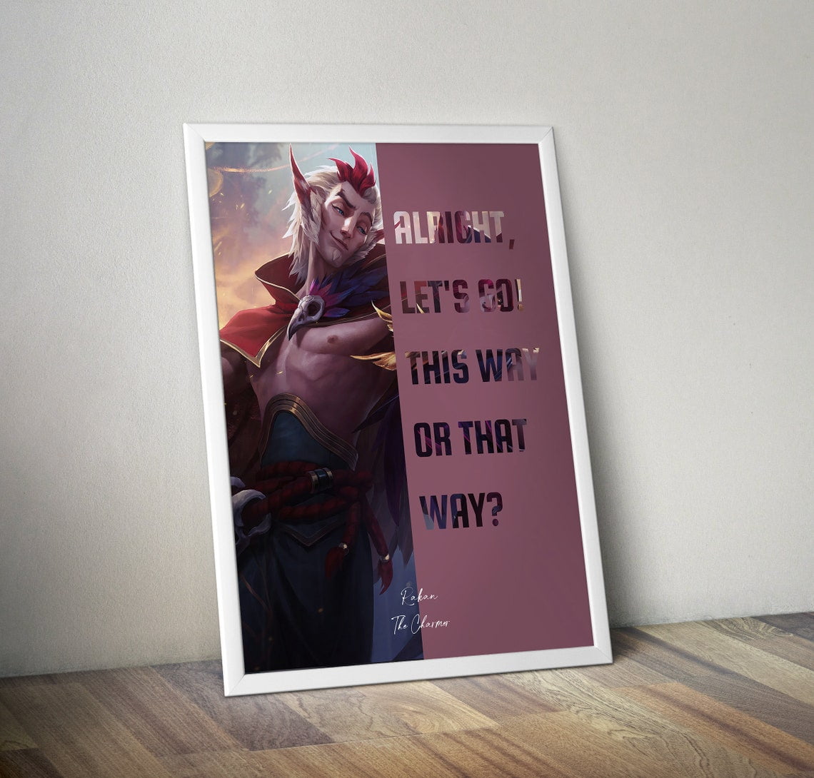 Rakan League of Legends Poster The Charmer, Gamer Room Decor, Size ...
