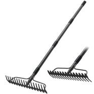 AMES Collector Series 2915806 Leaf Rake, Poly Tine, 26-Tine, Steel ...