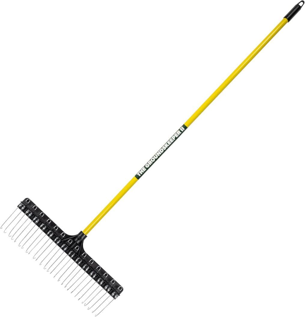 Rake 55-inch Lightweight Fiberglass Handle, 21-inch Head, Durable Steel ...