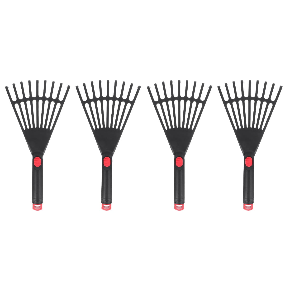 CATIEBYE Dead Leaf Rakes 4Pcs 13.4x6.7in Plastic Black For Gardening ...