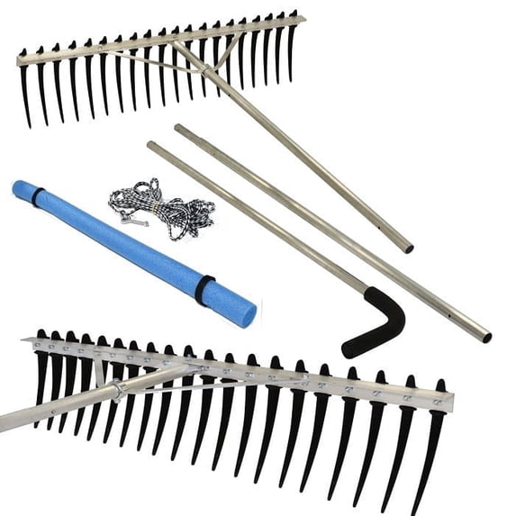 Free Shipping! RakeZilla | Oversized Aquatic Weed Rake with Long Tines ...