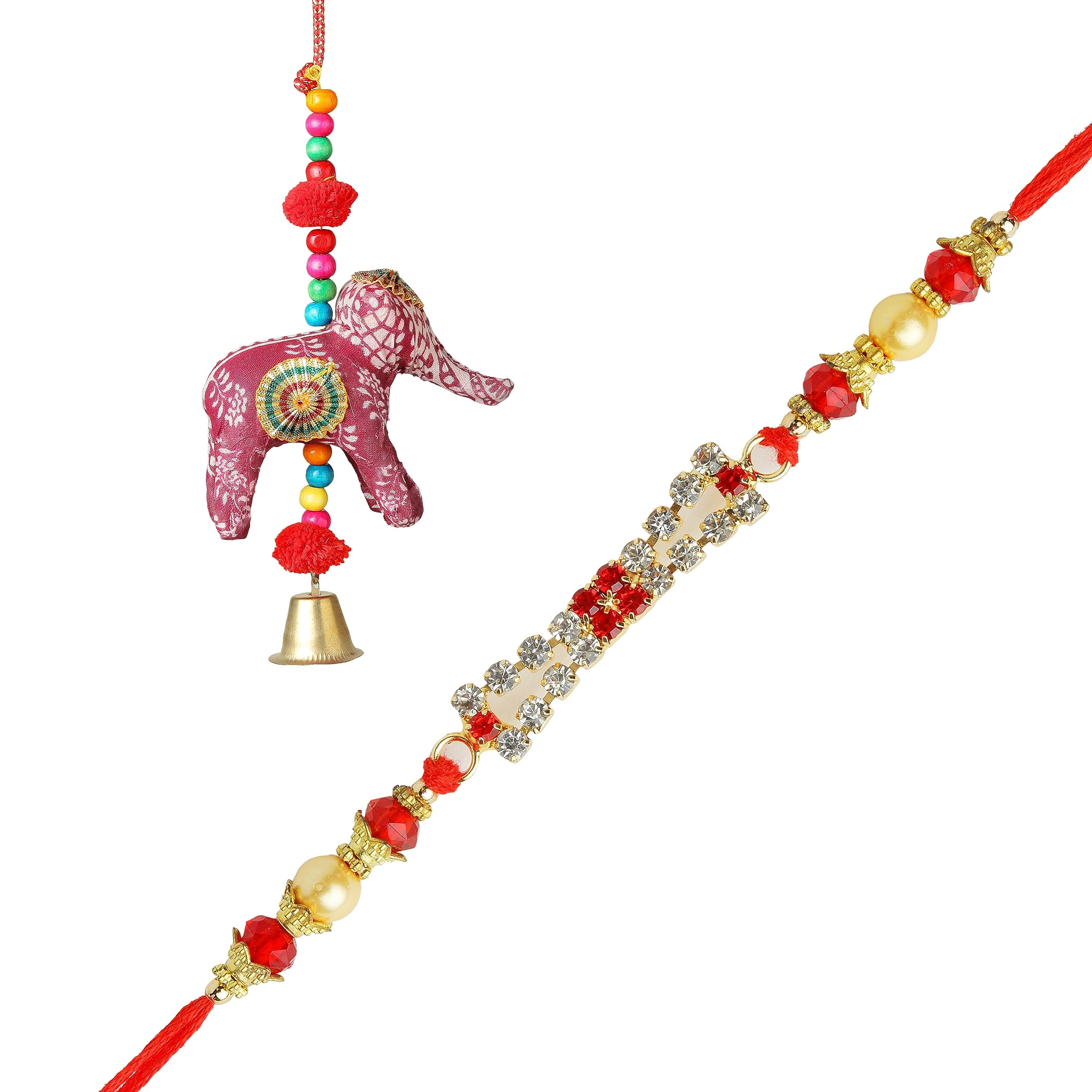 Rakhi with Gifts Rakhi for Brother with Colourful Traditional Elephant ...