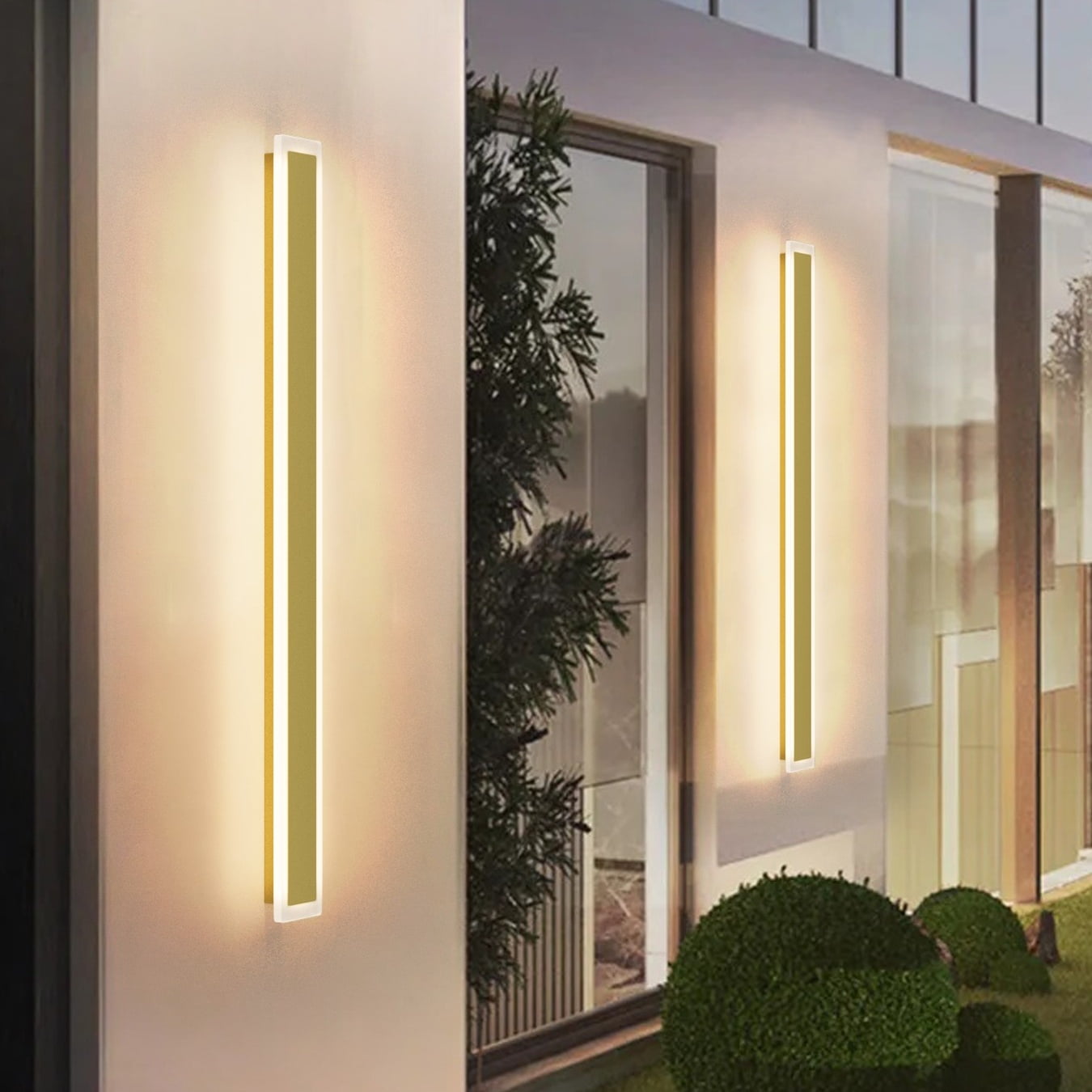 Ralbay 2 Pack 39.4In Long Outdoor Wall Light,30W Modern LED Exterior Wall Sconce 3000K ...