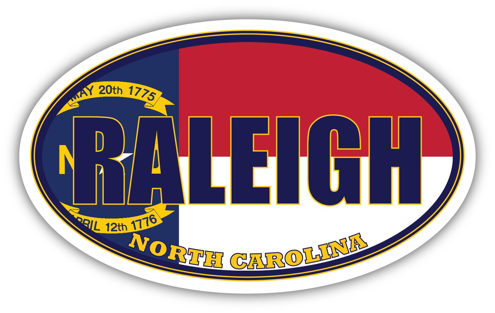 Raleigh City North Carolina State Flag | NC Flag Wake County Oval State ...