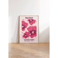 Raleigh Flower Market Print Pink Flower Poster Raleigh Nc Gift North ...