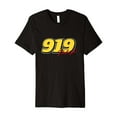 Raleigh North Carolina 919 Area Code Racing Style Premium T-Shirt ...