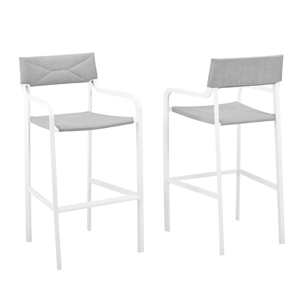 Raleigh Outdoor Patio Aluminum Bar Stool Set of 2-EEI-3963 - Walmart.com