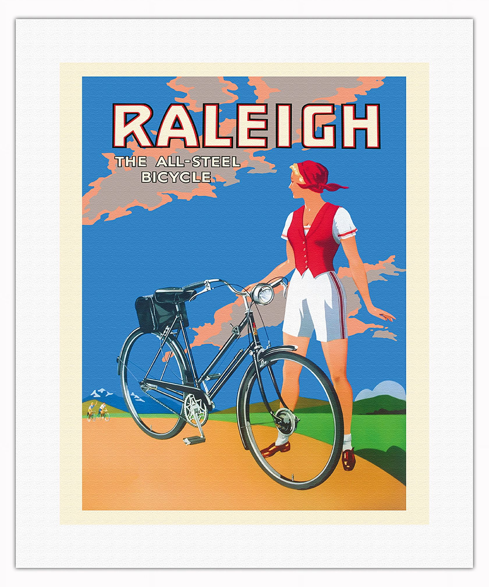 Raleigh the All Steel Bicycle - Vintage Bicycle Poster c.1925 - Fine ...