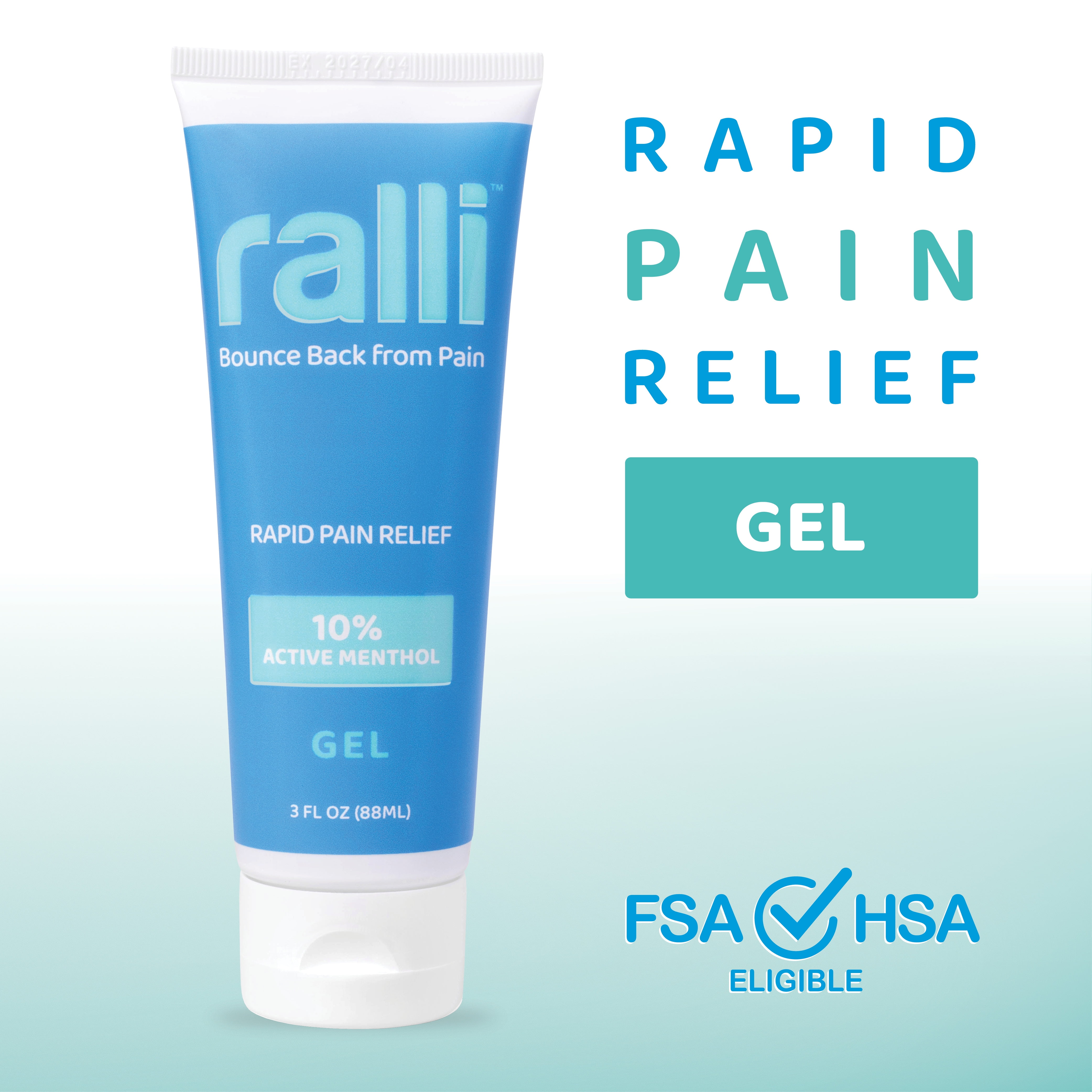 Ralli Rapid Pain Relief Gel for Muscle Aches, Joint Pain and Arthritis ...