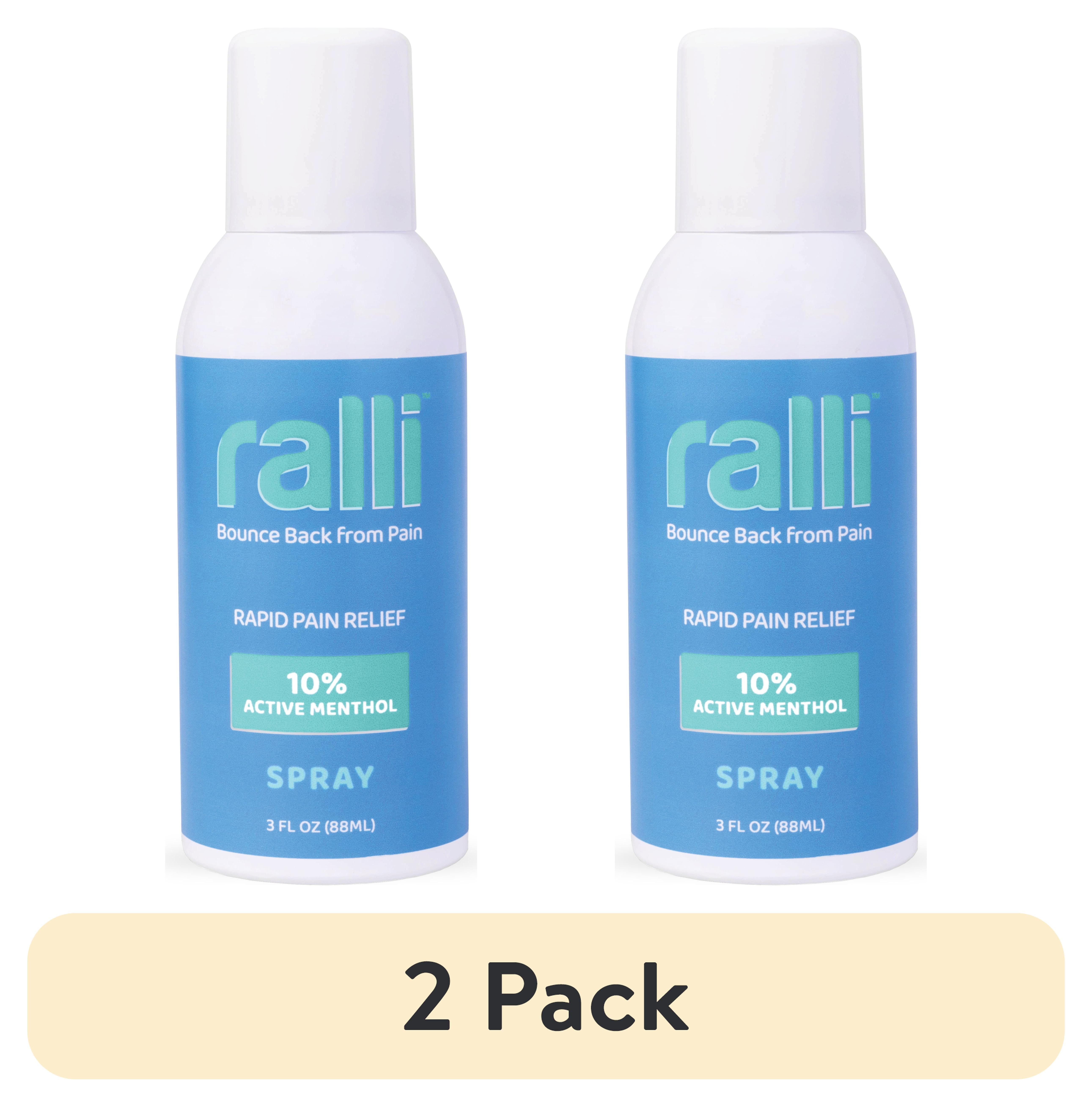 (2 pack) Ralli Rapid Pain Relief Spray for Muscle Aches, Joint Pain ...