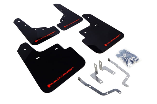 Rally Armor for 2014+ Mazda3/Mazdaspeed3 UR Black Mud Flap w/ Red Logo ...