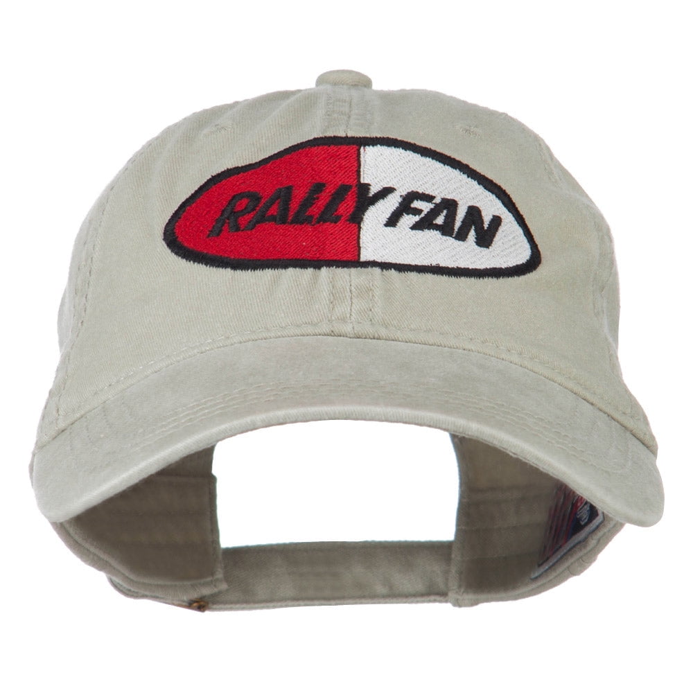 Rally Fan Race Badge Embroidered Washed Cap - Khaki OSFM - Walmart.com