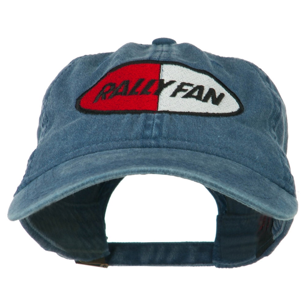Rally Fan Race Badge Embroidered Washed Cap - Navy OSFM - Walmart.com