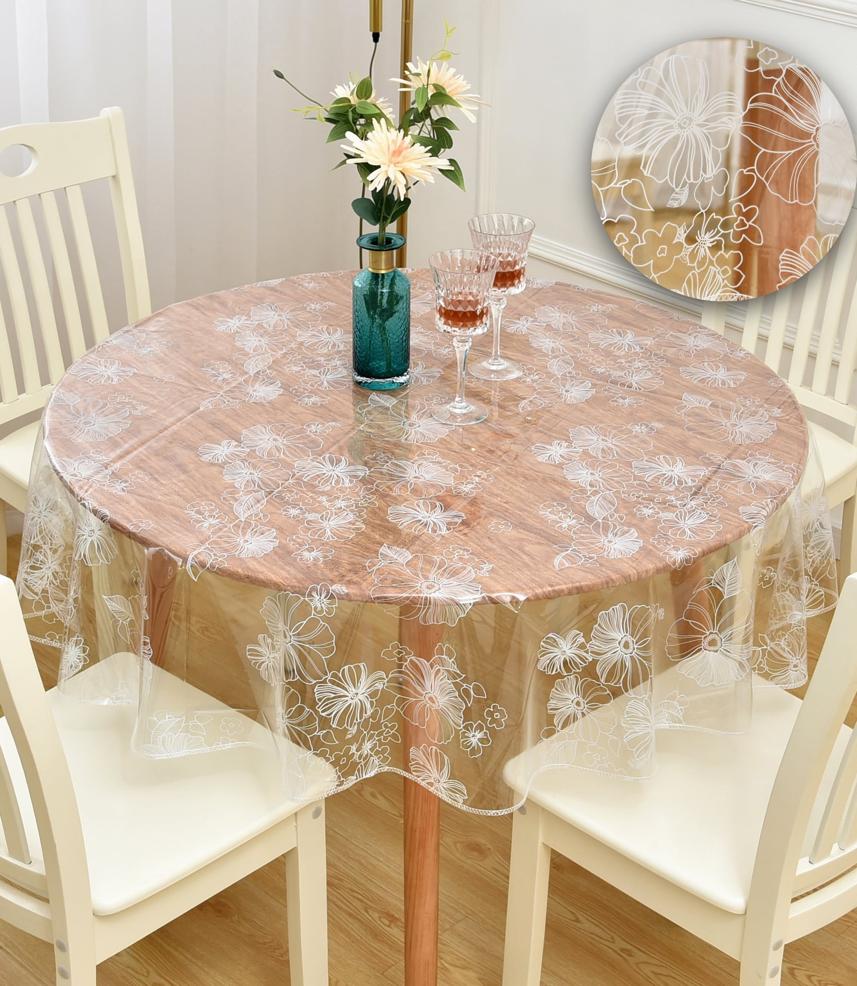 Rally Home Goods Indoor Outdoor Patio Premium Clear Vinyl Round ...