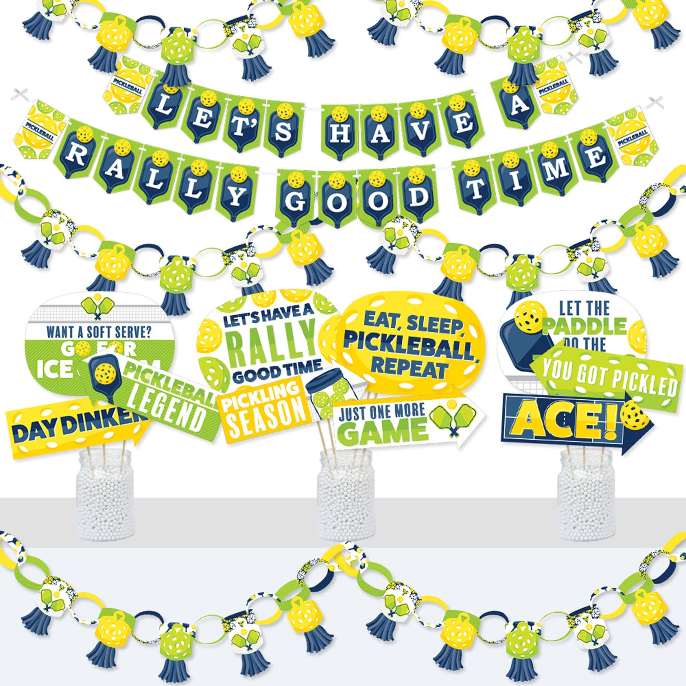 Rally Ready Pickleball Celebration Kit - Vibrant Banner and Photo Booth ...