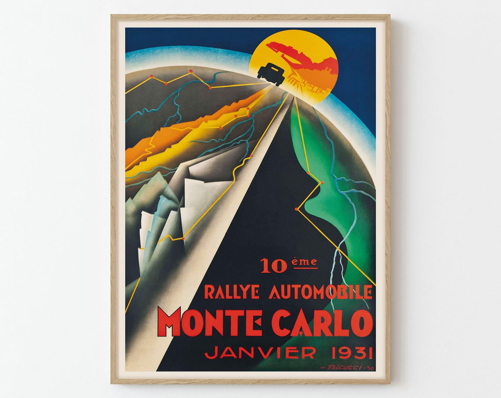 Rallye Automobile Monte Carlo Vintage Poster Art Print | Home Decor ...