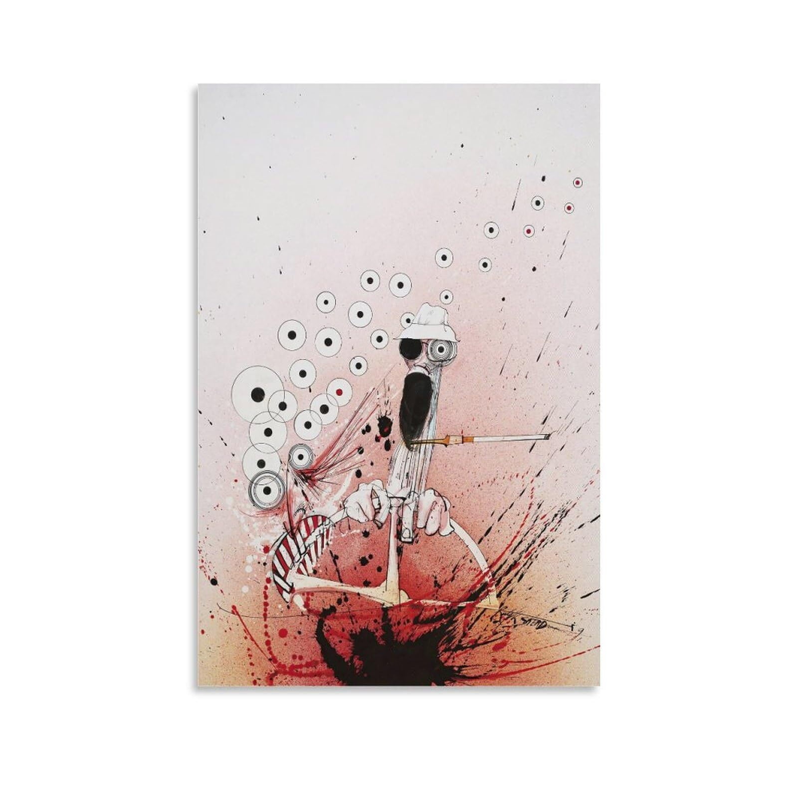Ralph Artist Steadman - Hunter Driving Pen Line Modern Abstract ...