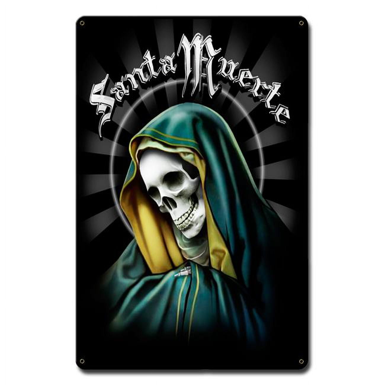 Ralph Burch 12 x 18 in. Santa Muerte Satin Metal Sign - Walmart.com