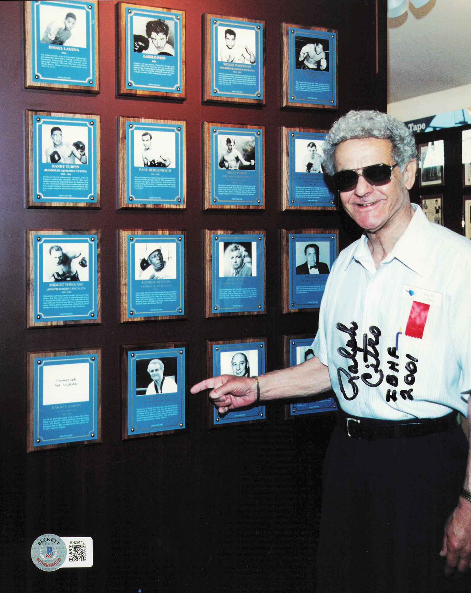 Ralph Citro Autographed 8x10 Photo Boxing Cut Man "IBHF 2001" Beckett ...
