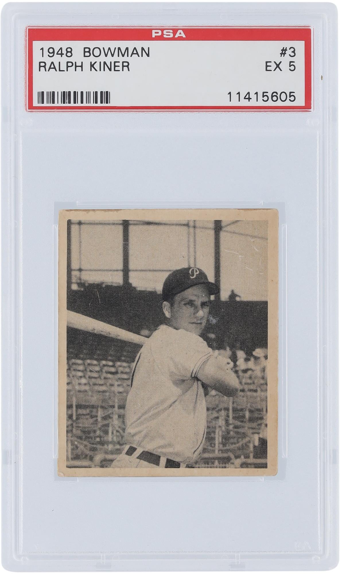 Ralph Kiner Pittsburgh Pirates 1948 Bowman 3 Psa Authenticated 5 Rookie Card Fanatics