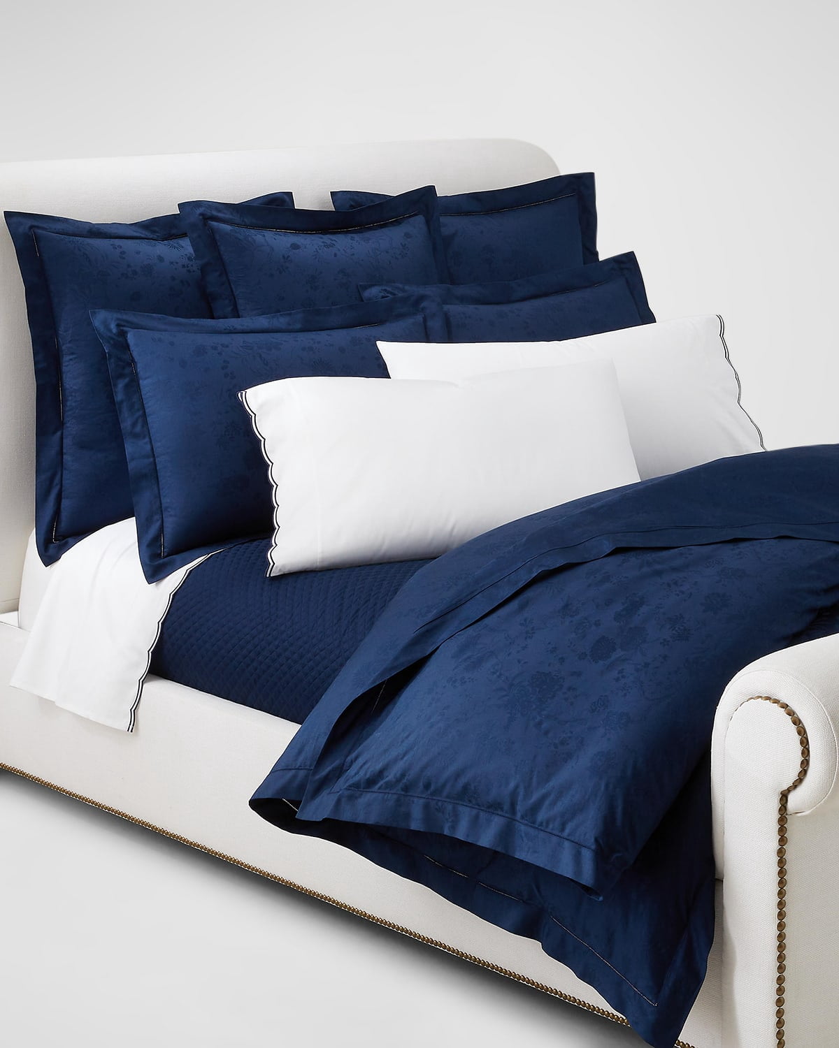 Ralph Lauren Bethany Jacquard King Pillowcase, 40¨L x 21¨W, Navy ...