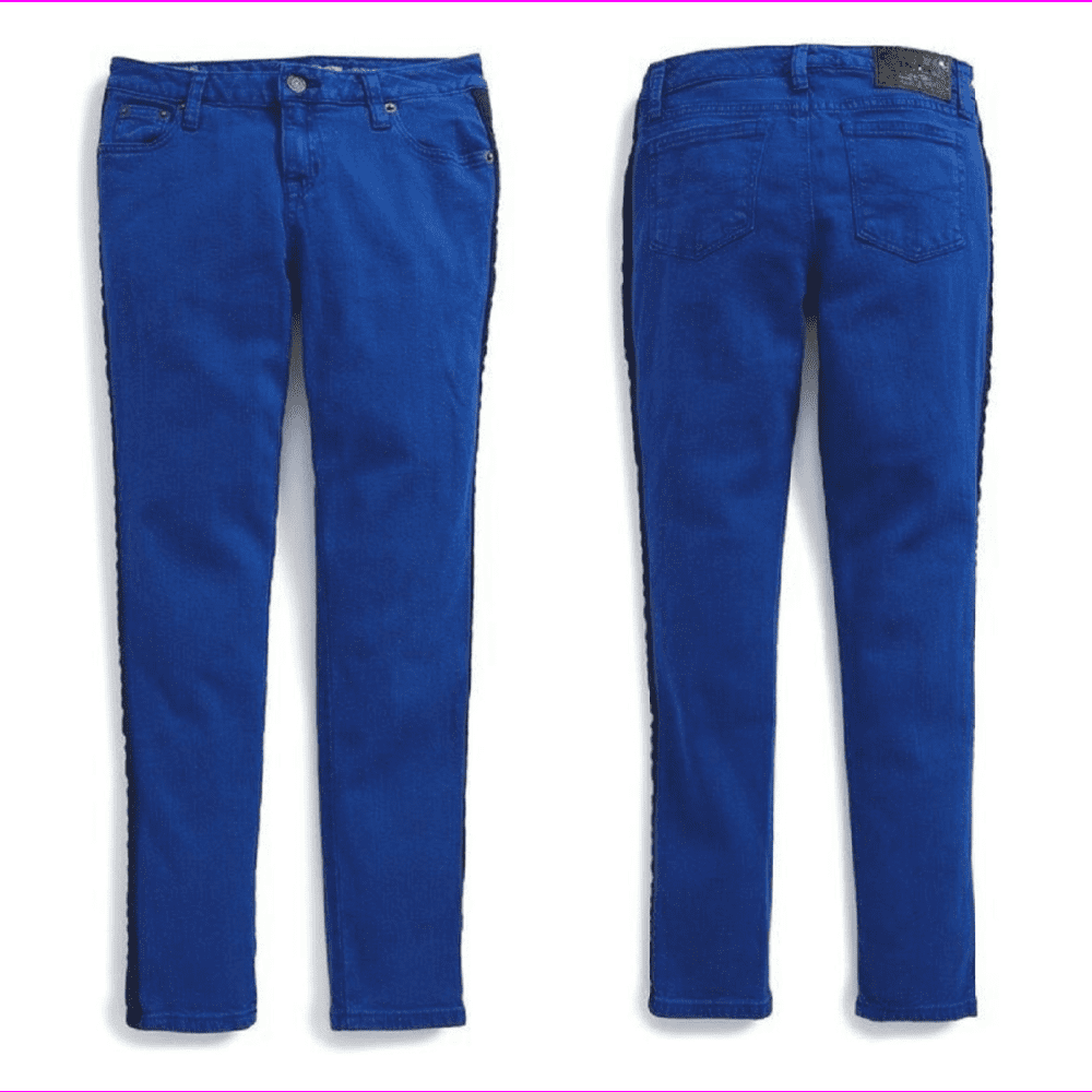 Ralph Lauren Jemma Tuxedo-Striped Jeans, Royal Blue, Sz 5 - Walmart.com