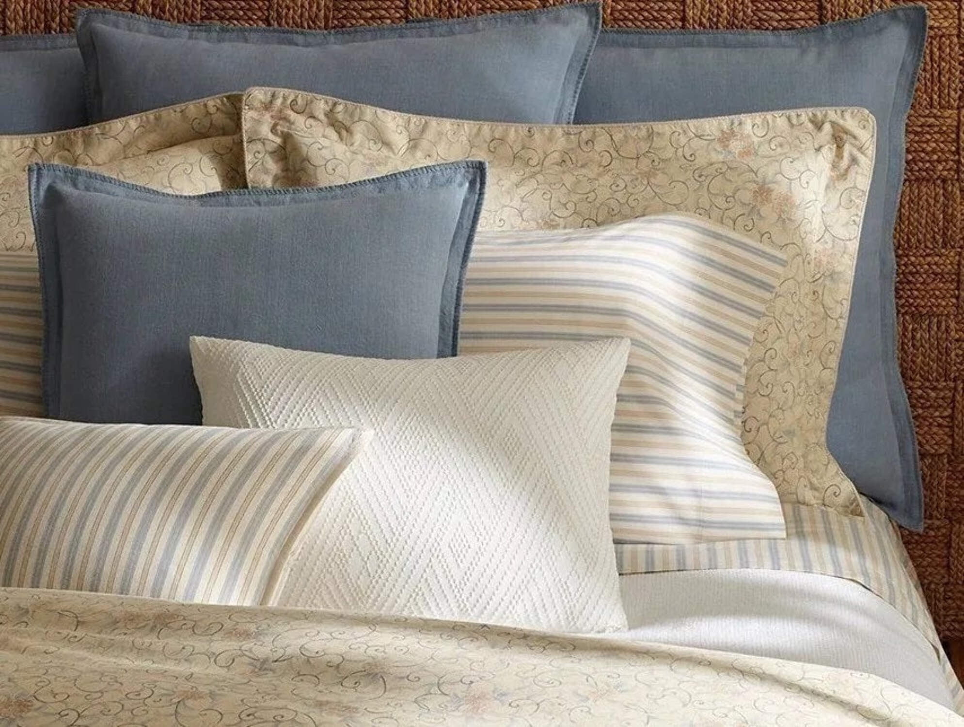 Ralph Lauren Madalena Audrey 2pc Shams Tan/Blue Size Standard - Walmart.com