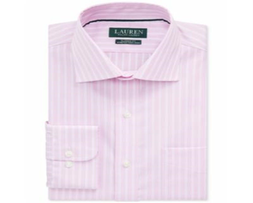 Ralph Lauren's Classic Fit No Iron Dress Shirt, Men's Size 32-33, Pink ...